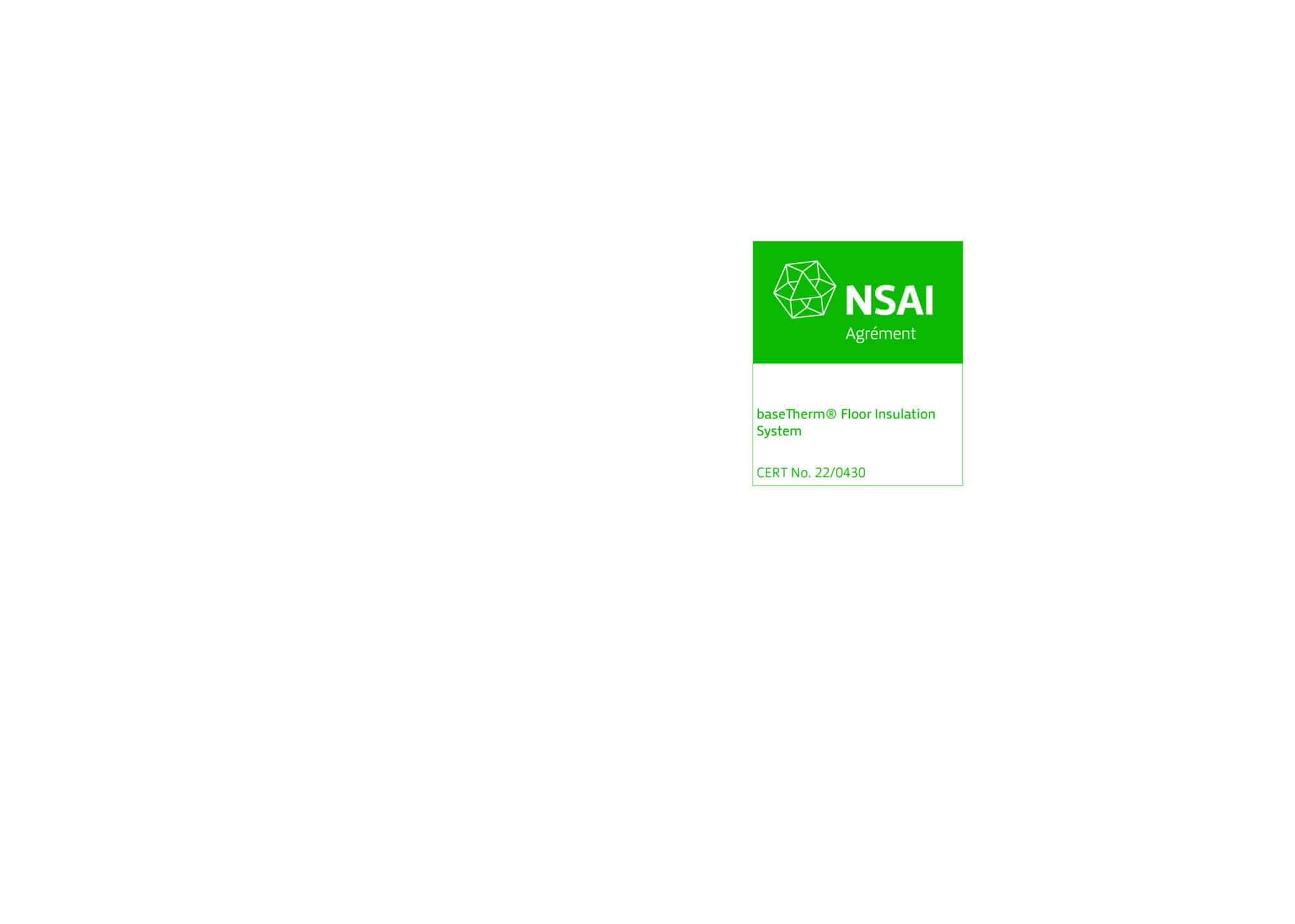 baseTherm® is NSAI Agrément Certified | Basetherm